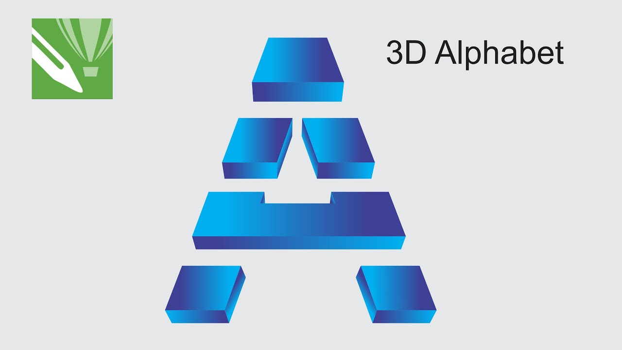 How to make 3D alphabet || Graphic design tutorials for beginners ...