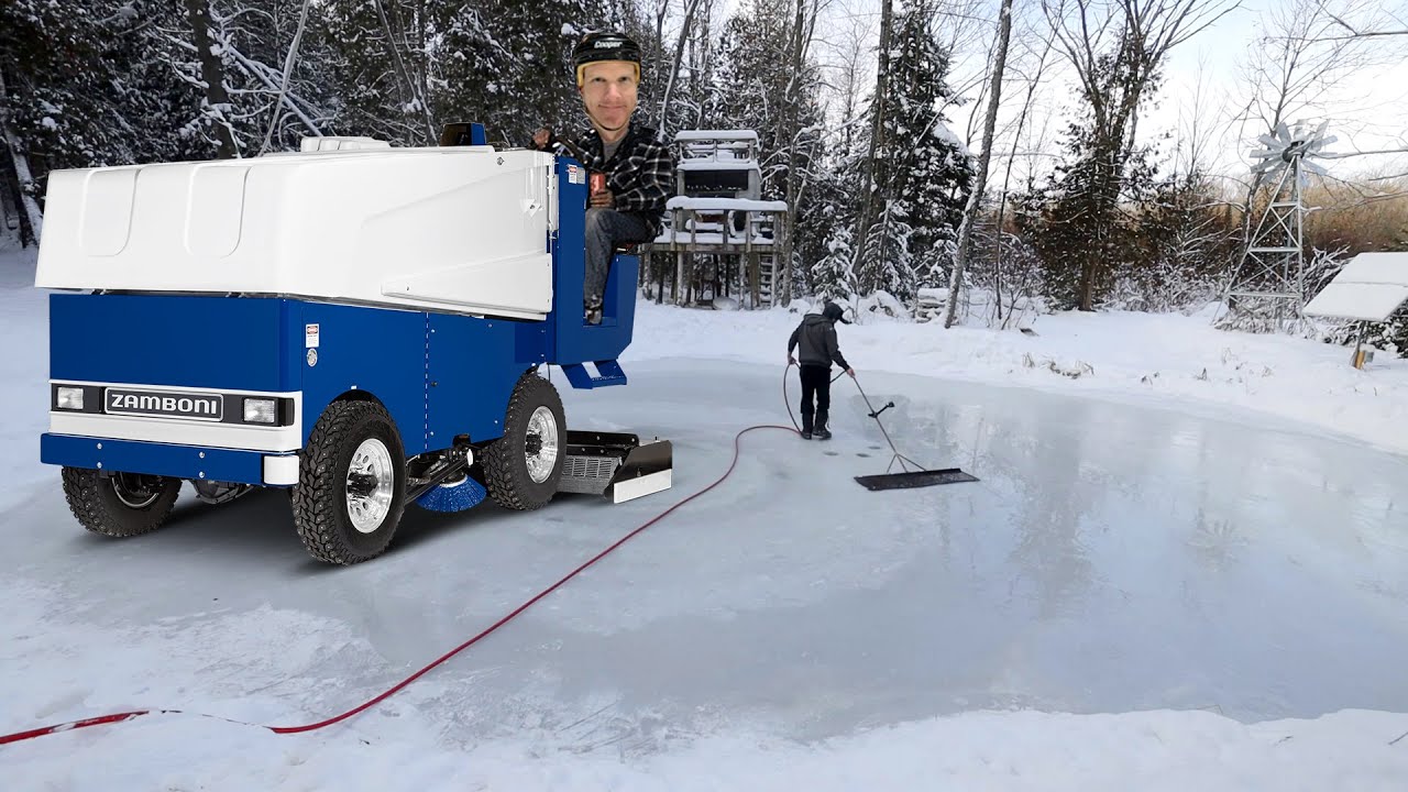 Building Inexpensive Hockey Rink ZAMBONI (for Outdoor Rink Ice ...