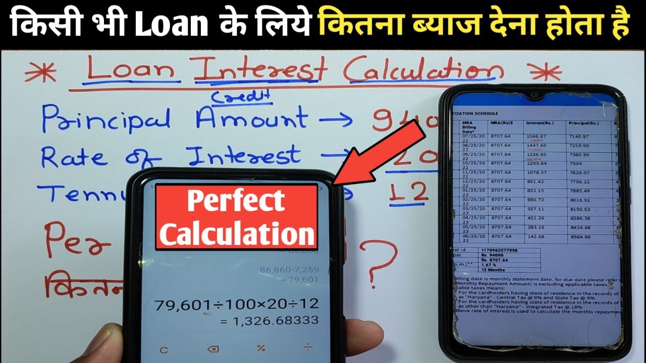 How To Calculate Interest On Loan! Loan के लिये Interest कैसे निकालते ...