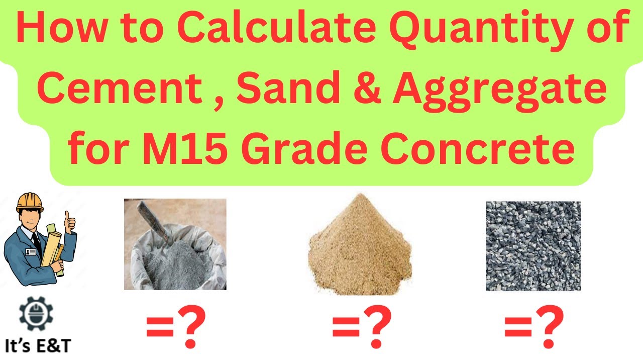 How to Calculate Quantity of Cement, Sand and Aggregate for M15 Grade ...