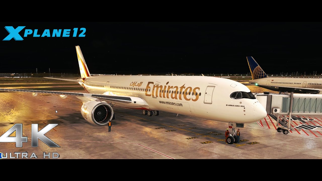 Emirates Airbus A350 New plane ! 🇫🇷 Paris CDG - Dubai DXB 🇦🇪 Xplane 12 ...