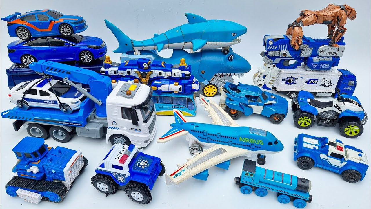 New Collection Blue TRANSFORMERS: Optimus Prime Police Car Airplanes ...