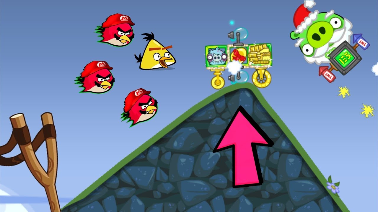 Bad Piggies - MAD ANGRY BIRDS HIT THE PIGGY IN THE MOUNTAIN!! - YouTube