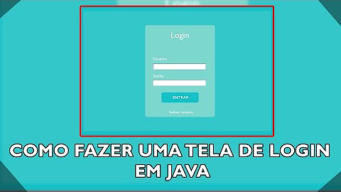 Como criar uma Tela de Login no JAVA - YouTube