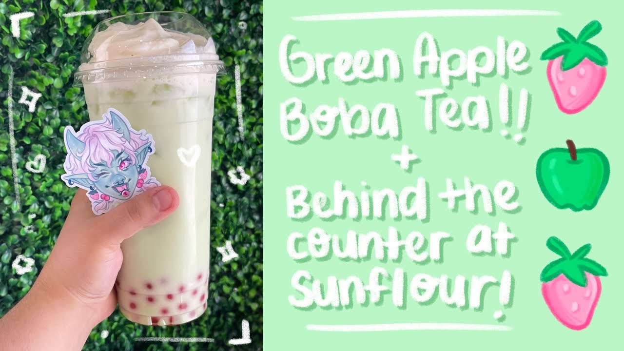 Green Apple Boba Demon! | Procreate Speedpaint + Barista Time! 🍏🧋 - YouTube