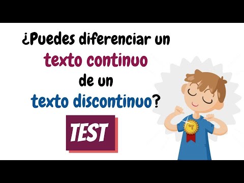 Test: ¿distingues un texto continuo de un texto discontinuo? │ Pruebas ...