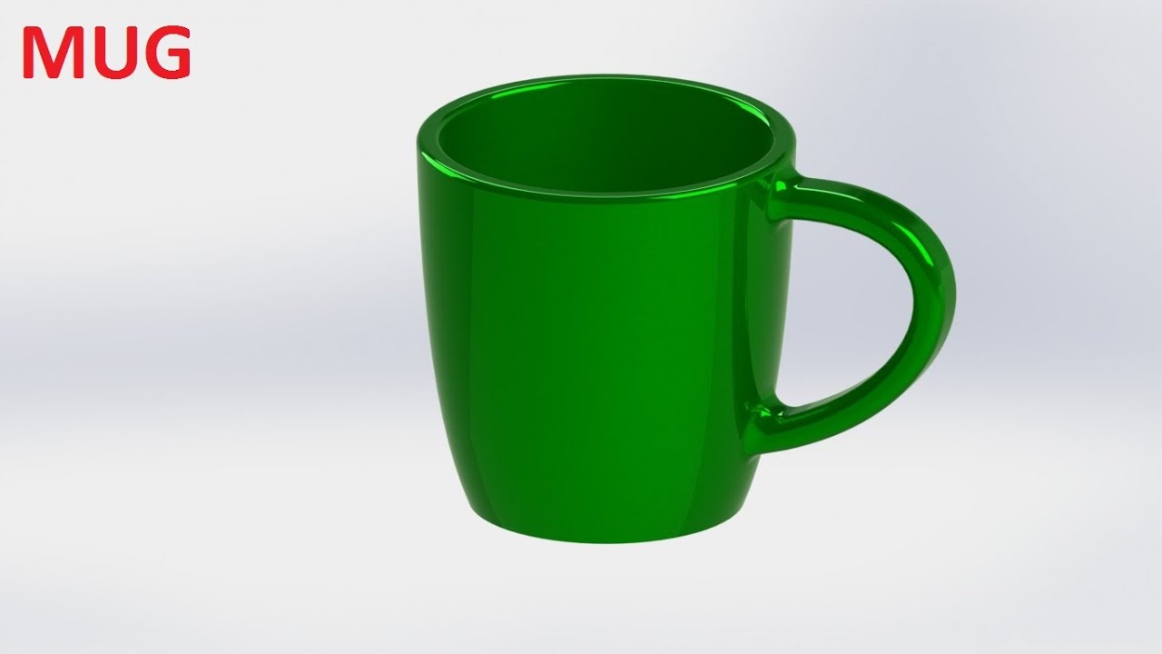 SolidWorks tutorial How To Create Coffee Mug - YouTube