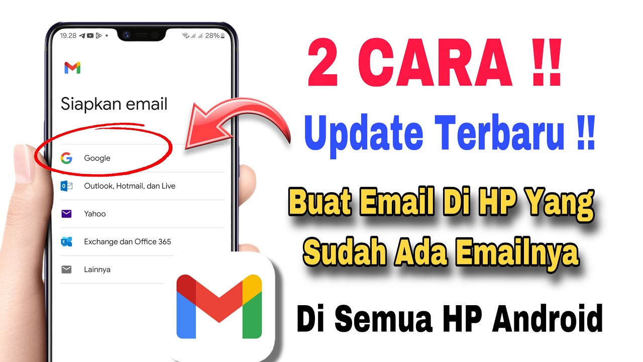 2 Cara Buat Email Baru Di HP Yang Sudah Ada Emailnya - YouTube