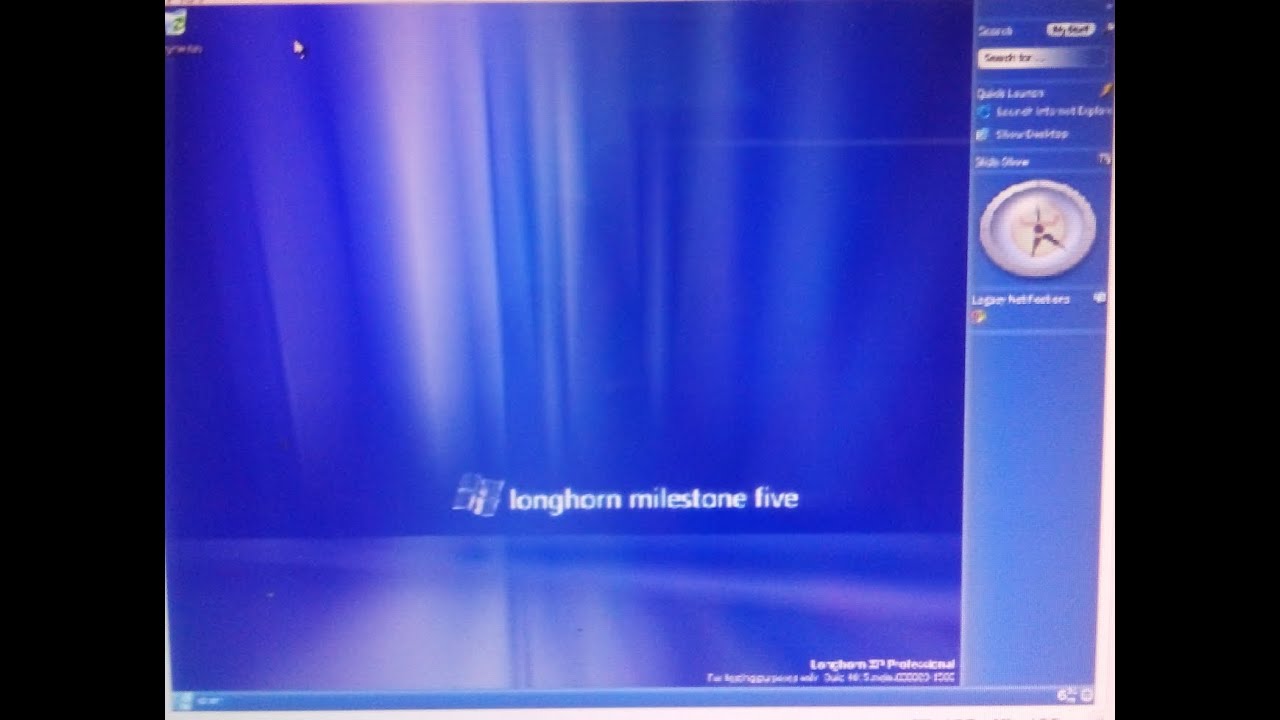 Windows Longhorn startup on scratch with correct startup sound - YouTube