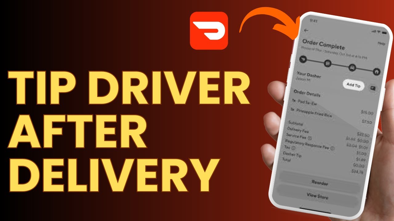 How to Tip DoorDash Driver Change Tip After Delivery - YouTube