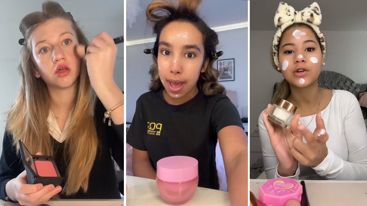 GRWM ( Get Ready With Me ) Makeup Tutorial Tiktok Compilation ️(Skincare, Makeup, Outfits) 448🥰 ...