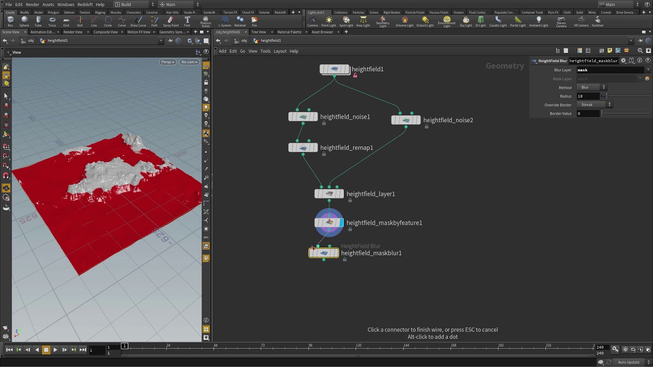 Houdini 16 - Live Rendering of Heightfields In Redshift3D - YouTube
