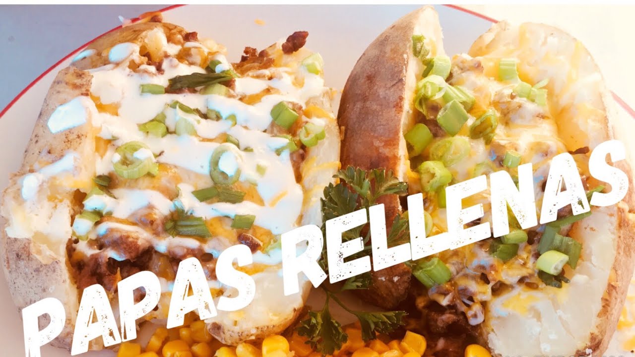 Papas Rellenas De Carne Asada - Al Horno - YouTube