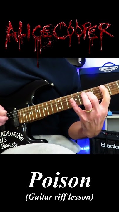 Riff Lesson - POISON - Alice Cooper. #guitarlesson #guitar #classicrock - YouTube