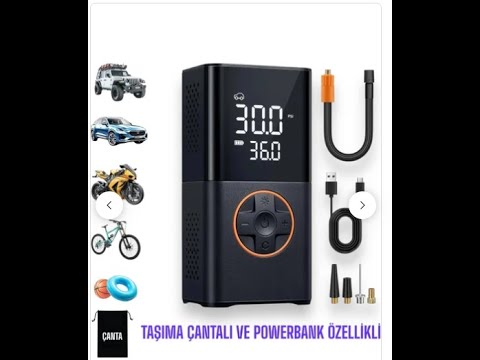 Enshall Yeni Model Auhma 3600 Mah Şarjlı Hava Pompası
