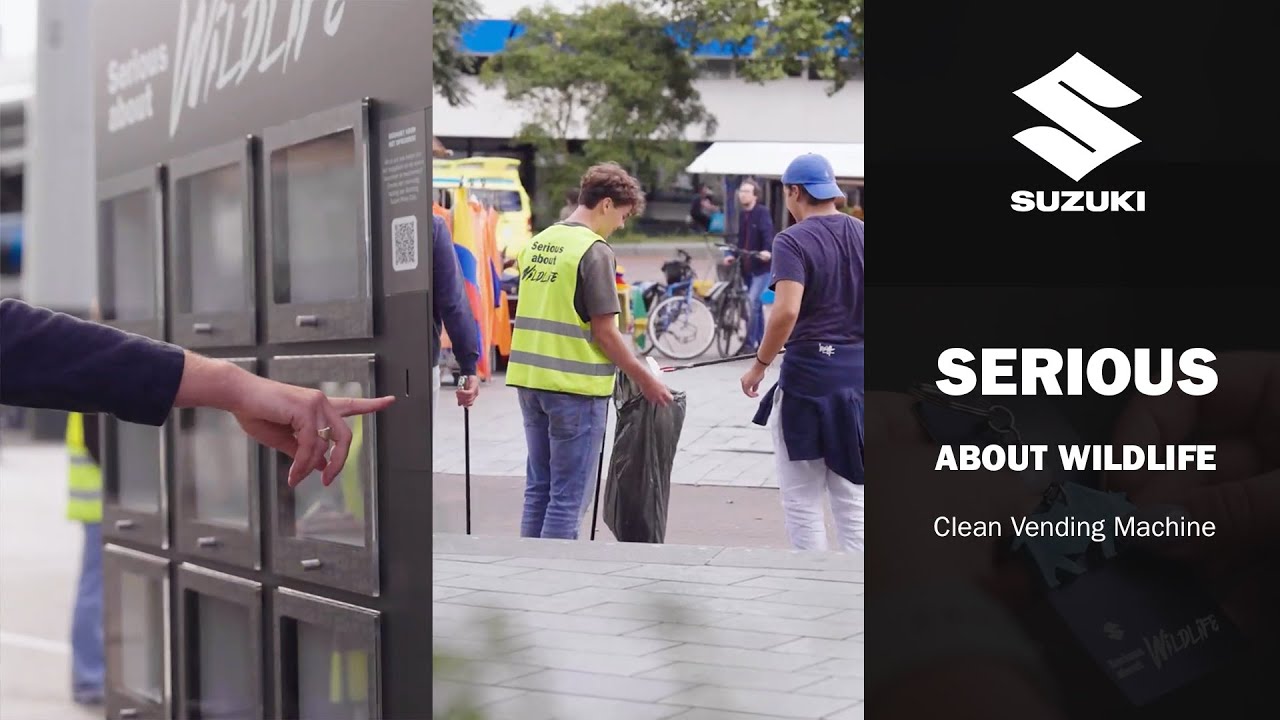 Serious about Wildlife | The Suzuki Clean Vending Machine - YouTube