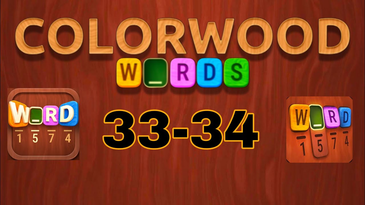 COLORWOOD WORDS Cryptogram level 33 34 - YouTube