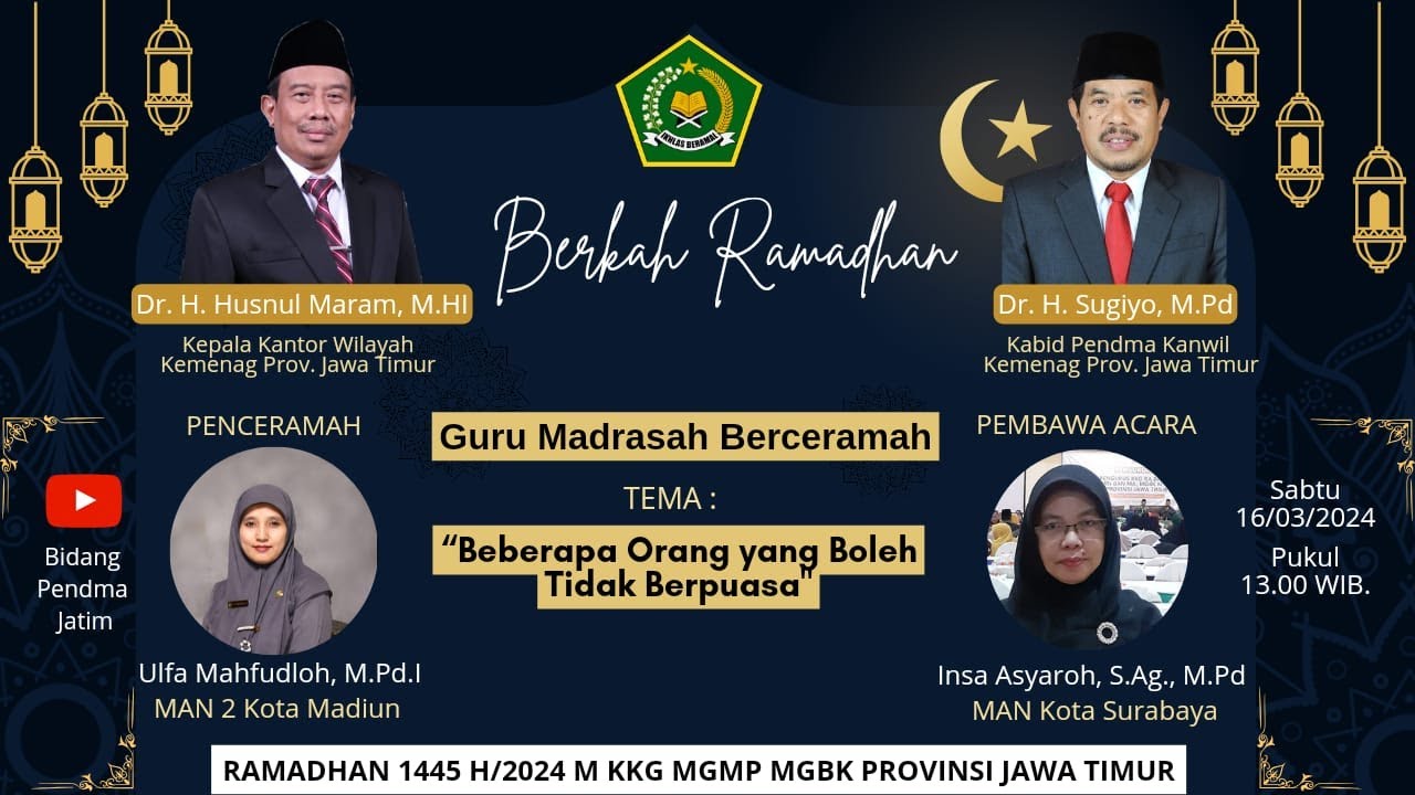 Guru Madrasah Berceramah : Orang Yang Boleh Tidak Berpuasa (Ustazah ...