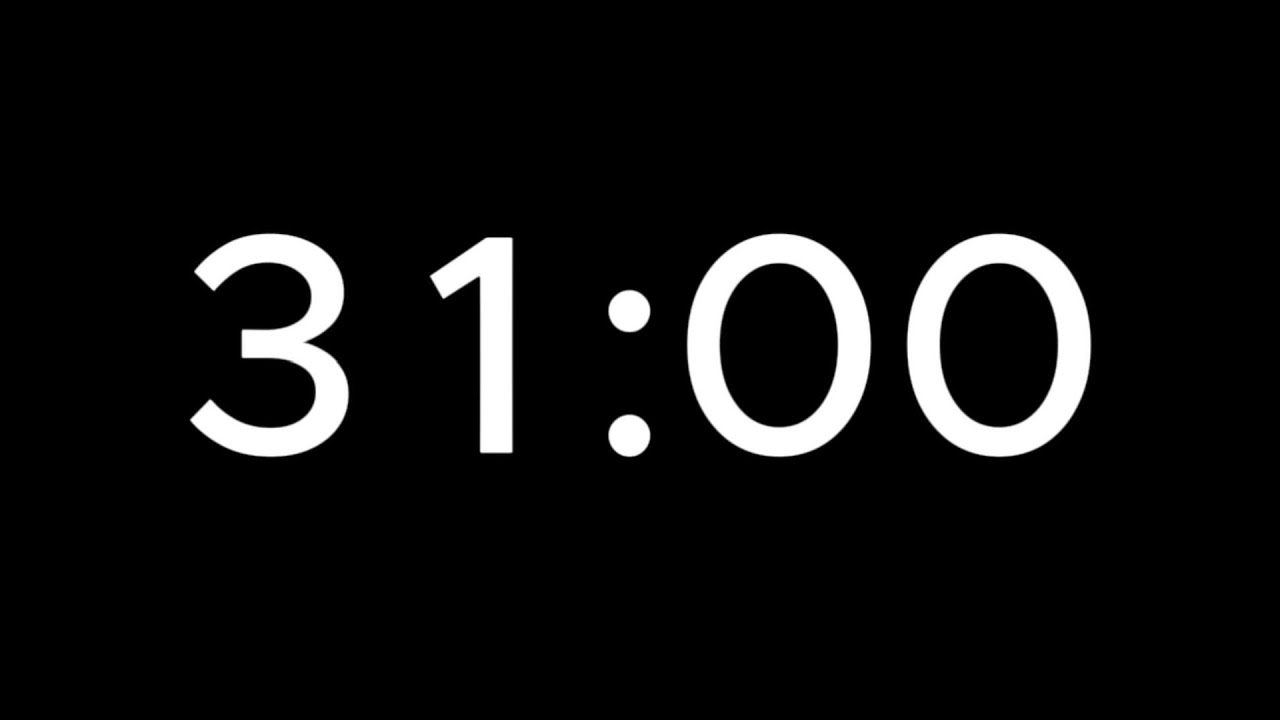 31 min timer with alarm | Countdown Timer - YouTube
