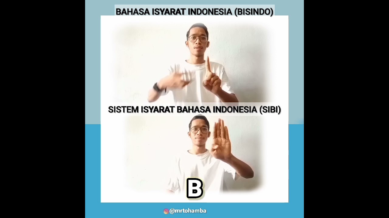 Perbedaan abjad BISINDO dan SIBI - Bahasa Isyarat. - YouTube