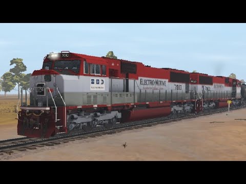 Trainz 3 EMDX #7000 pass by with SP #9018's Freight cars - YouTube