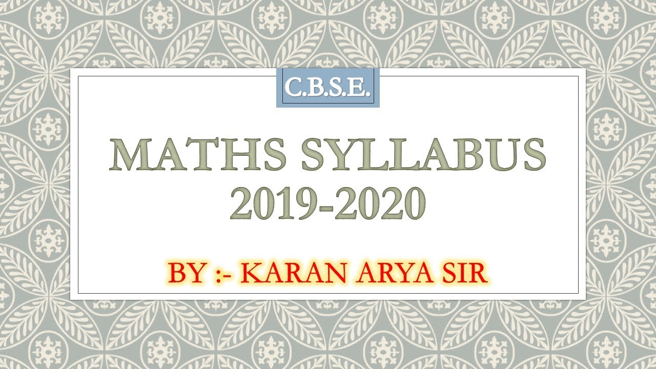 Class 9 Maths Syllabus 2019 20 Maths Class 9th Syllabus CBSE Class 9 Syllabus 2019 20 YouTube class-9-maths-syllabus-2019-20-maths-class-9th-syllabus-cbse-class-9-syllabus-2019-20-youtube