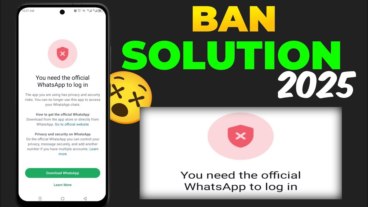 You need the official Whatsapp to login Problem New Solution 2025 ...