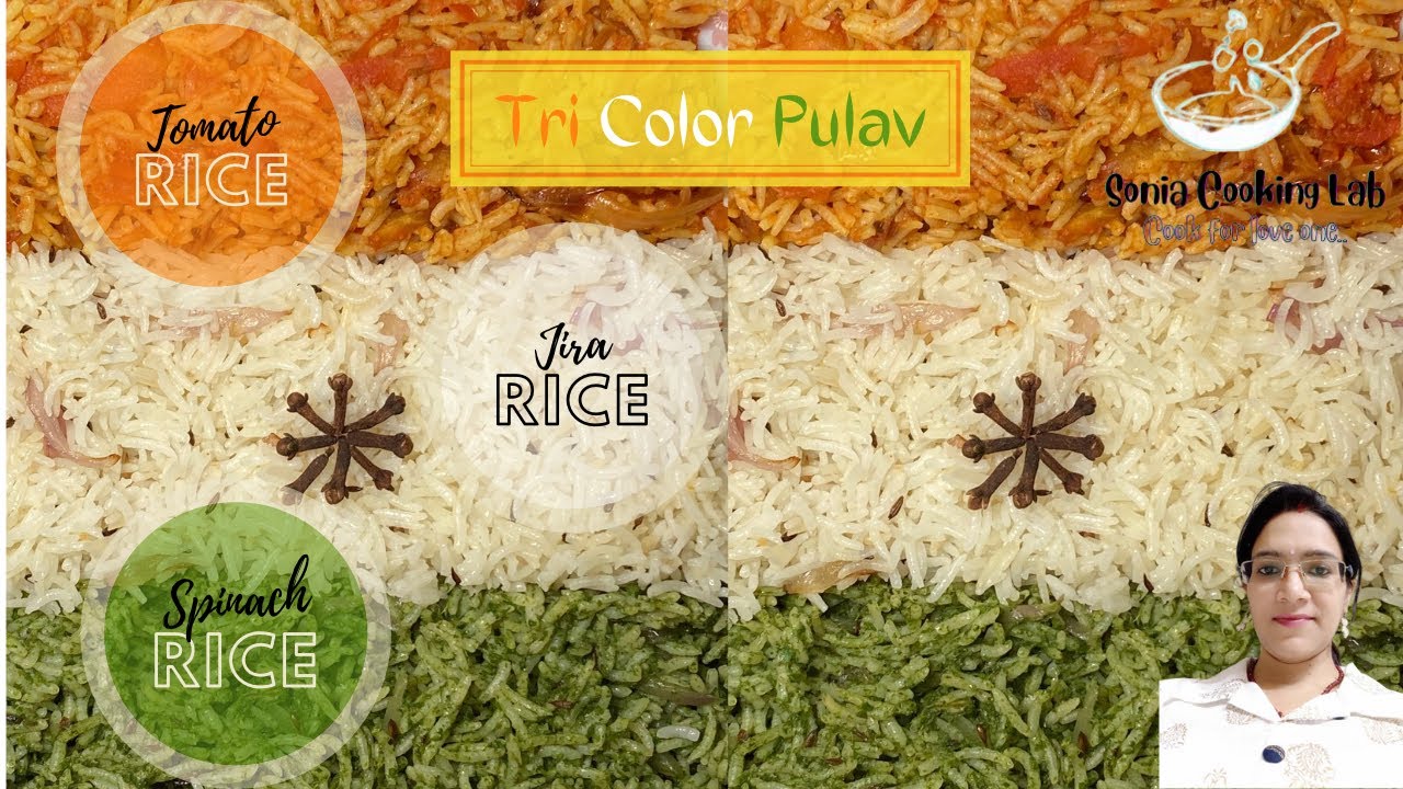 Tiranga pulav | Tri Colour Rice Recipe | republic day special recipes ...
