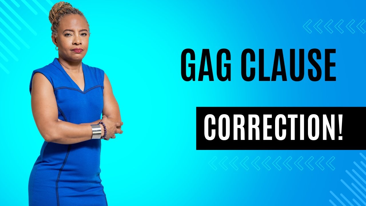 Gag Clause Correction & Apology - YouTube