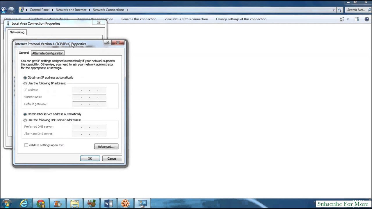 How to Change IP Address in Windows 7 - YouTube