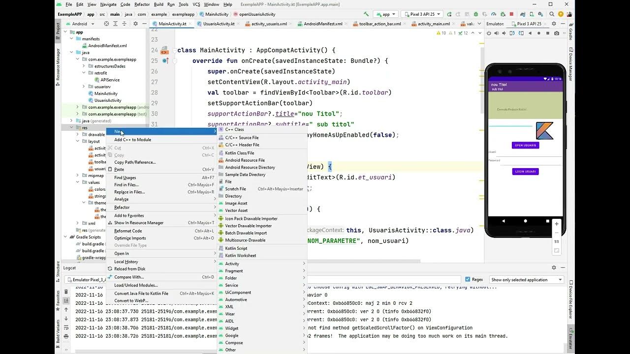 Kotlin 09 toolbar view binding - YouTube