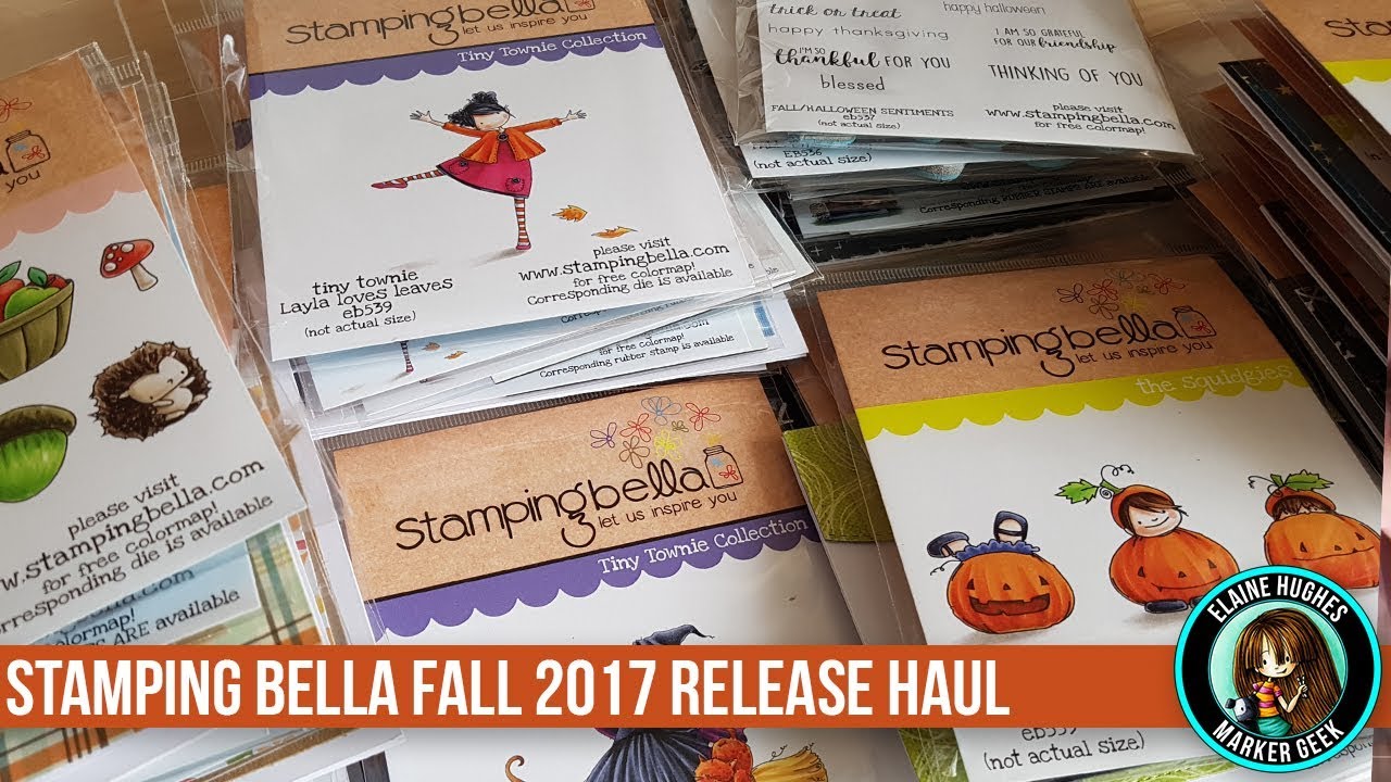 Stamping Bella Fall 2017 Release Stamp & Die Haul & Cards - YouTube