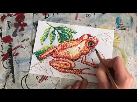 Pointillism Frog Tutorial Using Marker (Video 2) - YouTube
