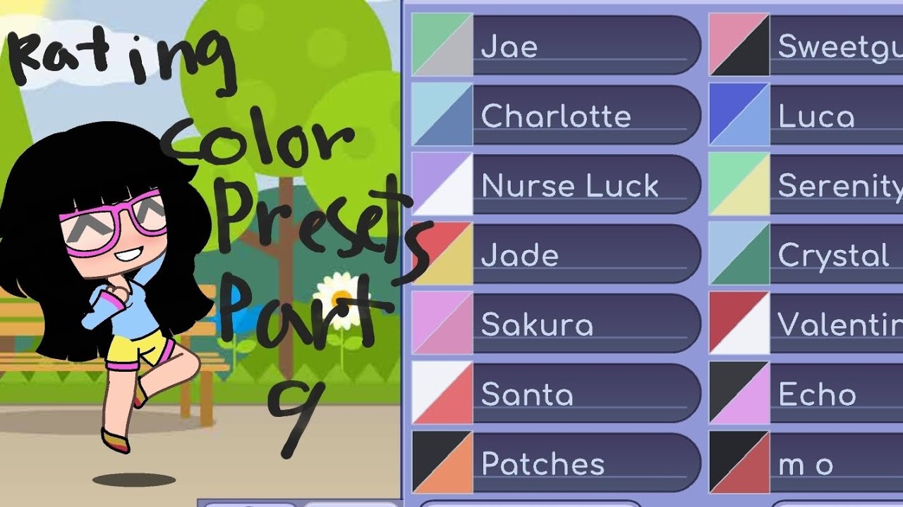 rating gacha life color presets part 9 (+ announcement) - YouTube