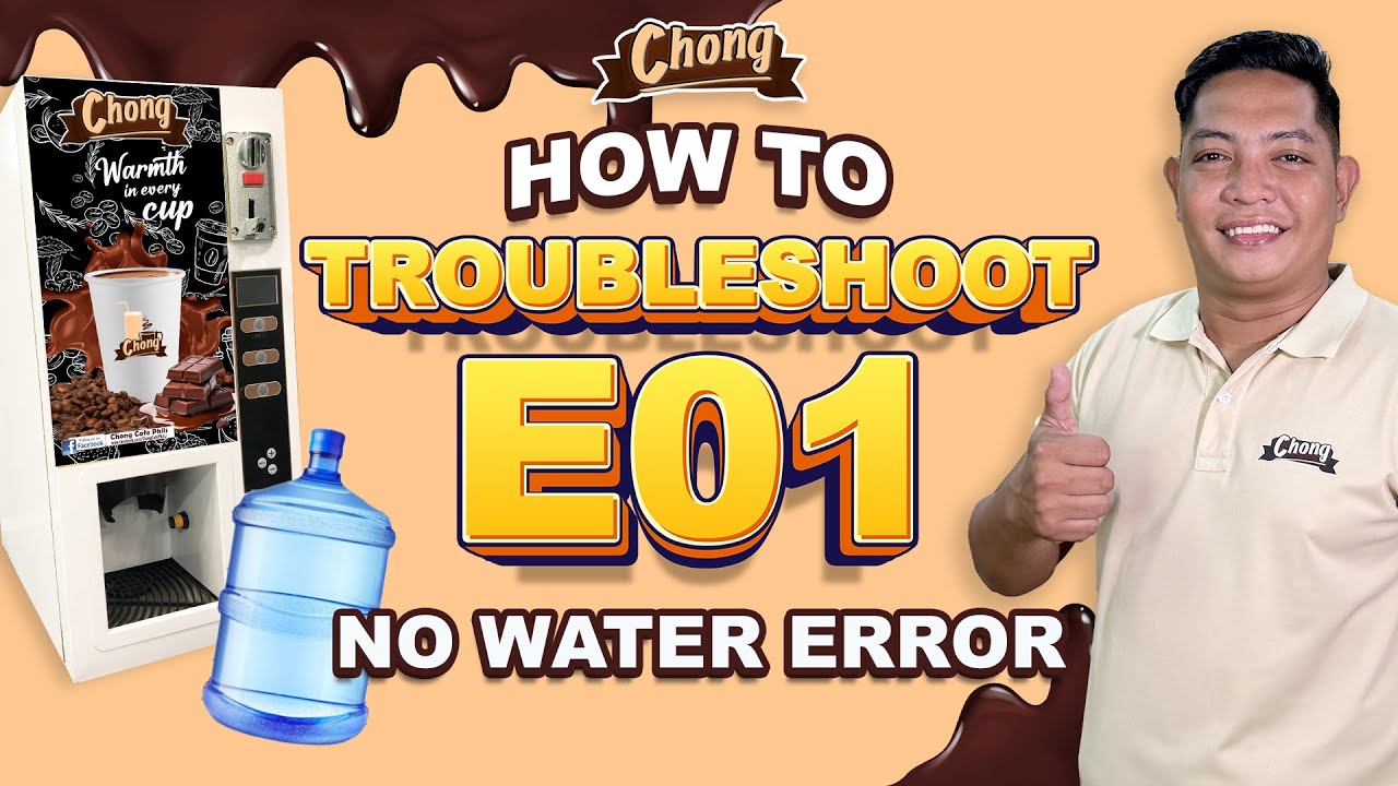 Chong 6 Coin Vending Machine : How to troubleshoot if Error E01 (NO ...