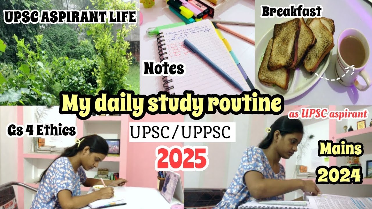 My daily study routine as UPSC aspirant 🎯 #upsc #uppsc #preparation # ...