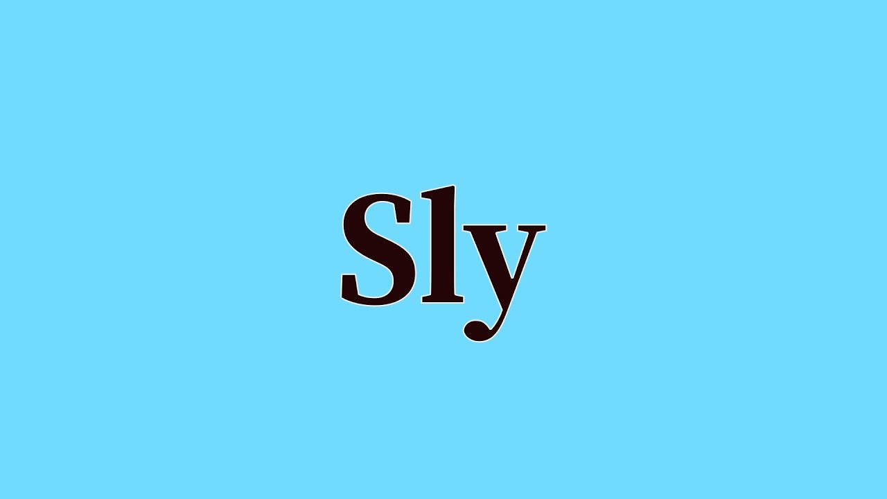 Sly Pronunciation and Meaning - YouTube