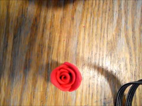 How to make a rose out of clay - YouTube