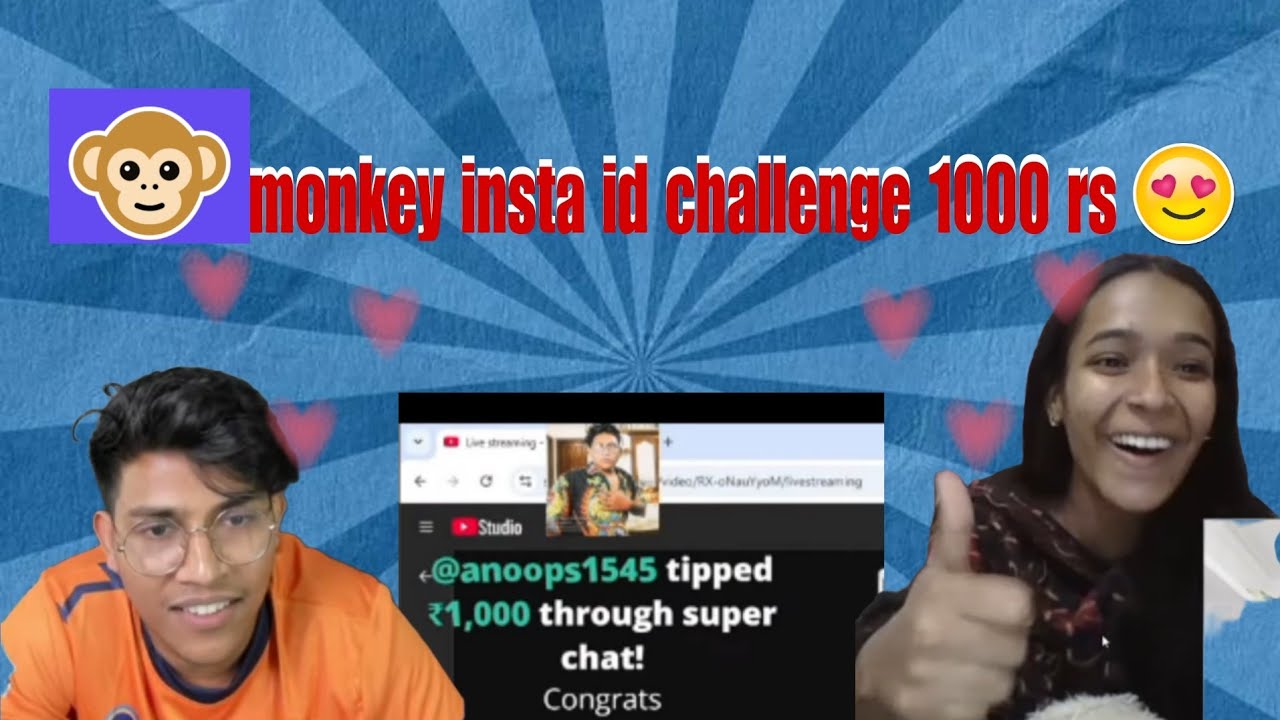 Shameer monkey Instagram id challenge 1000 rs / funny live / mrz ...