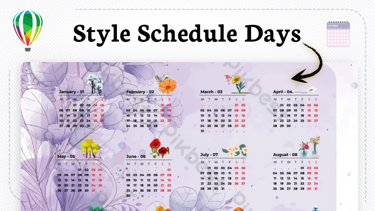 How to make calendar in CorelDRAW templates - YouTube