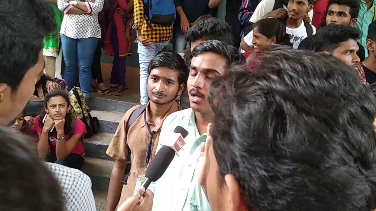 Yuvaraja college students And AIDYO striking for the requirement of ...