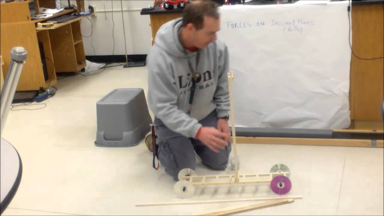 falling weight car project - YouTube