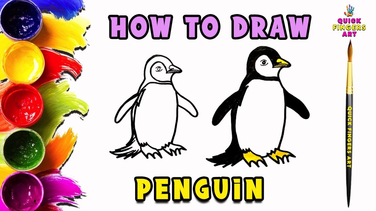 How to draw a penguin 🐧 | How to Draw a Playful Penguin Step-by-Step ...