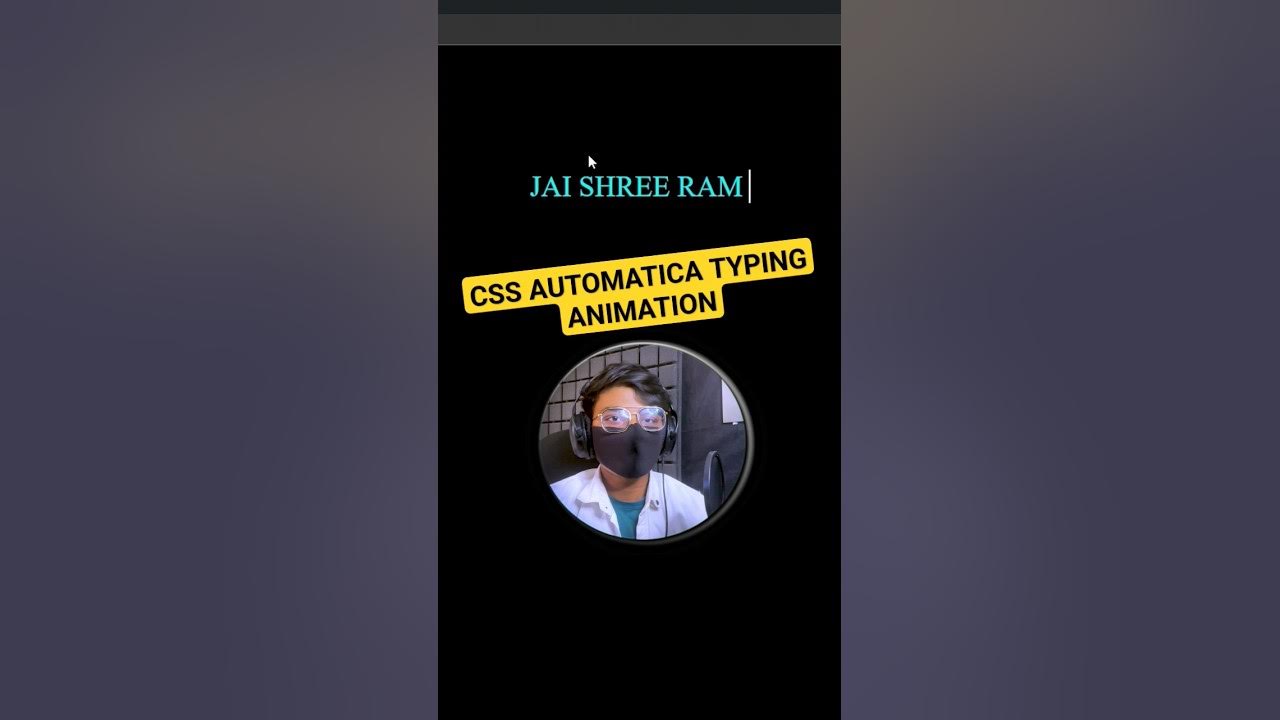 Typing Text Animation Using Only Html And Css Html Css Js Animation And Effects Css