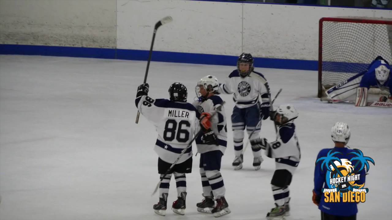 San Diego Jr Gulls Pewee A vs SDIA Oilers Highlights - YouTube