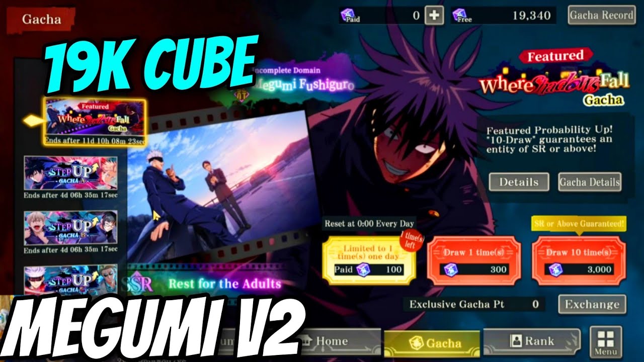 Gacha 19K Cube Demi Megumi V2 - Jujutsu Kaisen Phantom Parade Global ...
