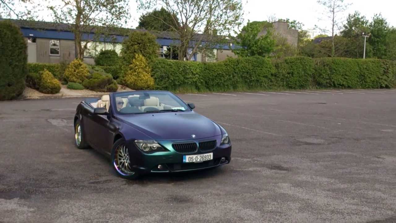 BMW 630 convertible Chameleon cyan - YouTube
