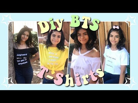 DIY BTS Shirts for Back to School! No Transfer Paper! - YouTube