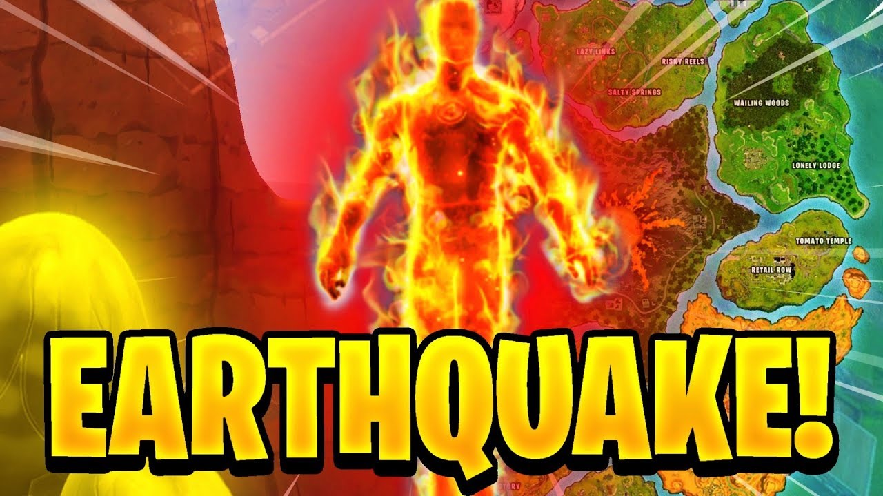 FIRE KING CAUSES EARTHQUAKE in FORTNITE - EARTHQUAKE DESTROYS FORTNITE ...