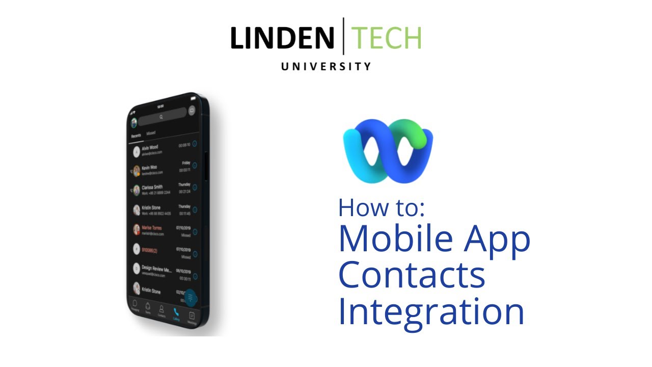 Webex Calling Mobile Application Contacts - YouTube